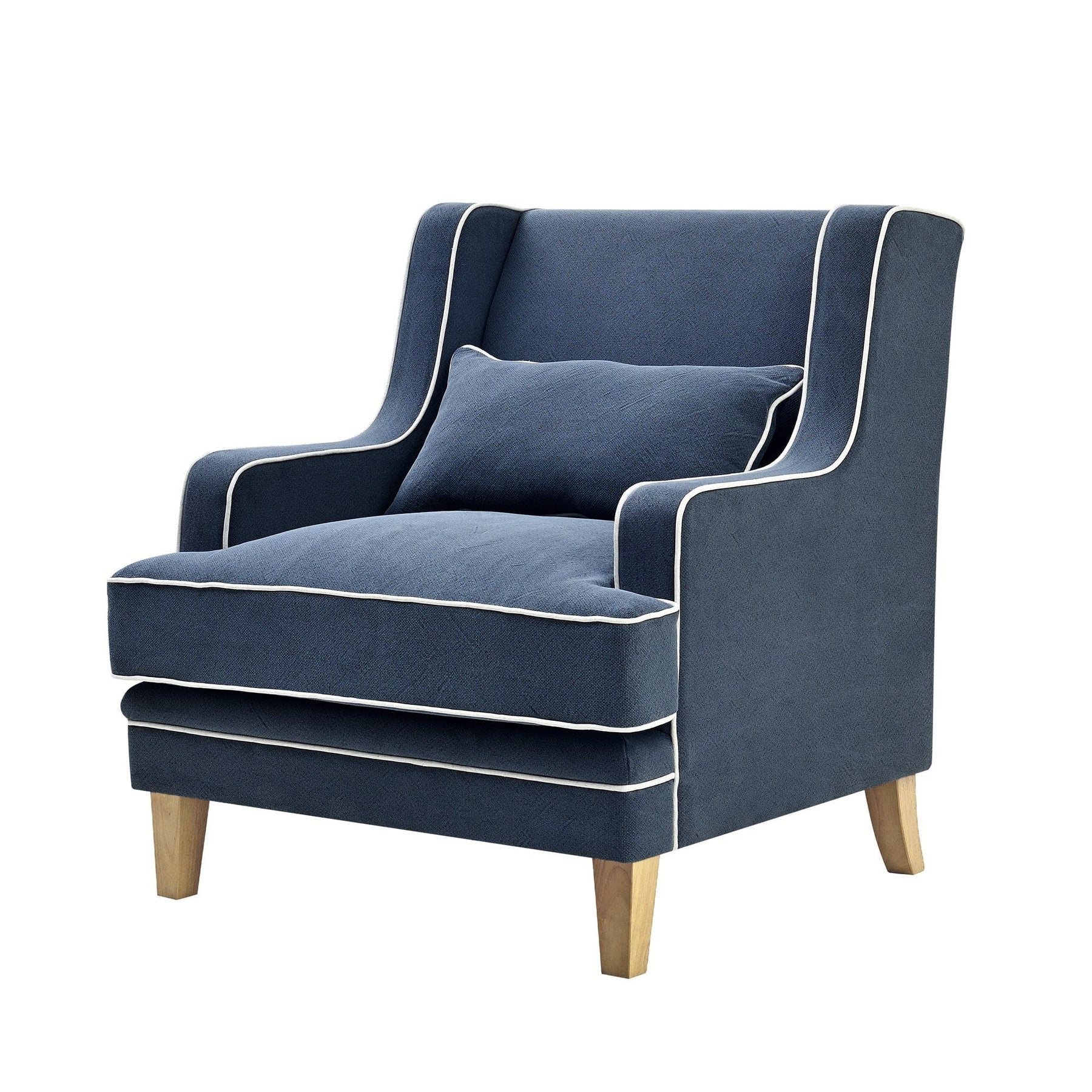 Hamptons Navy Armchair | Coastal Style NZ