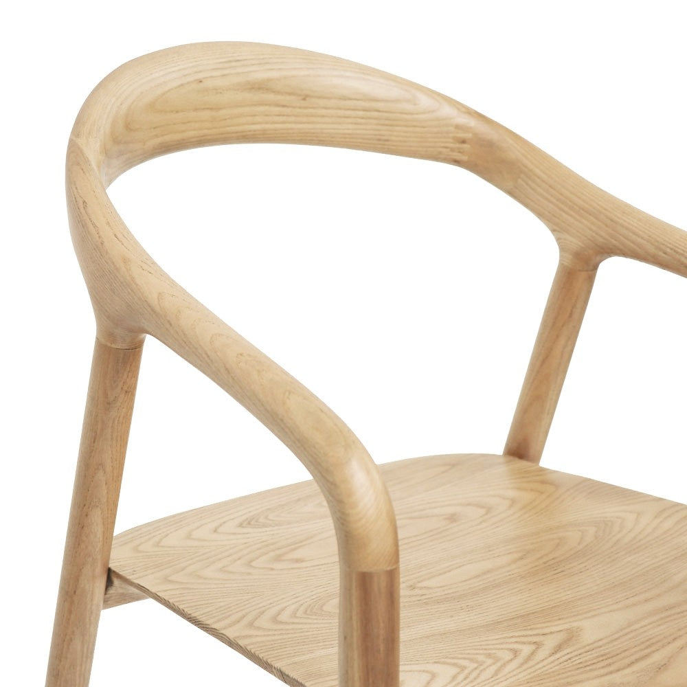 Sculpted Ash Dining Chair - Natural | Coastal Style NZ